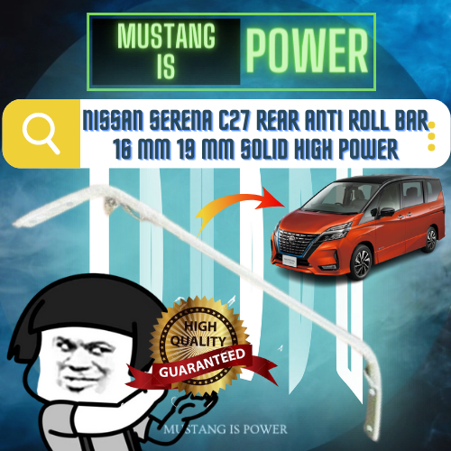 NISSAN SERENA C27 REAR ANTI ROLL BAR 16 MM 19 MM SOLID HIGH POWER ...