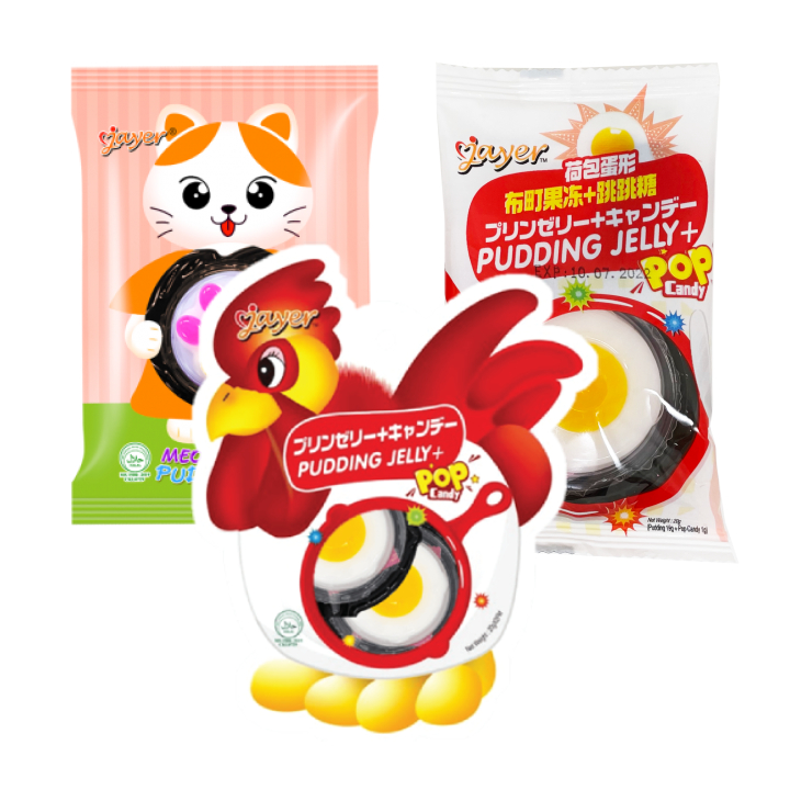 HALAL Jayer Pudding Series Egg Pudding/ Cat Paw Pudding/ Chicken ...