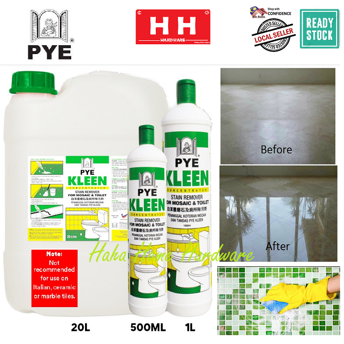 Detergen Cuci Tandas & Lantai Mozek 1L PYE KLEEN Stain Remover for ...
