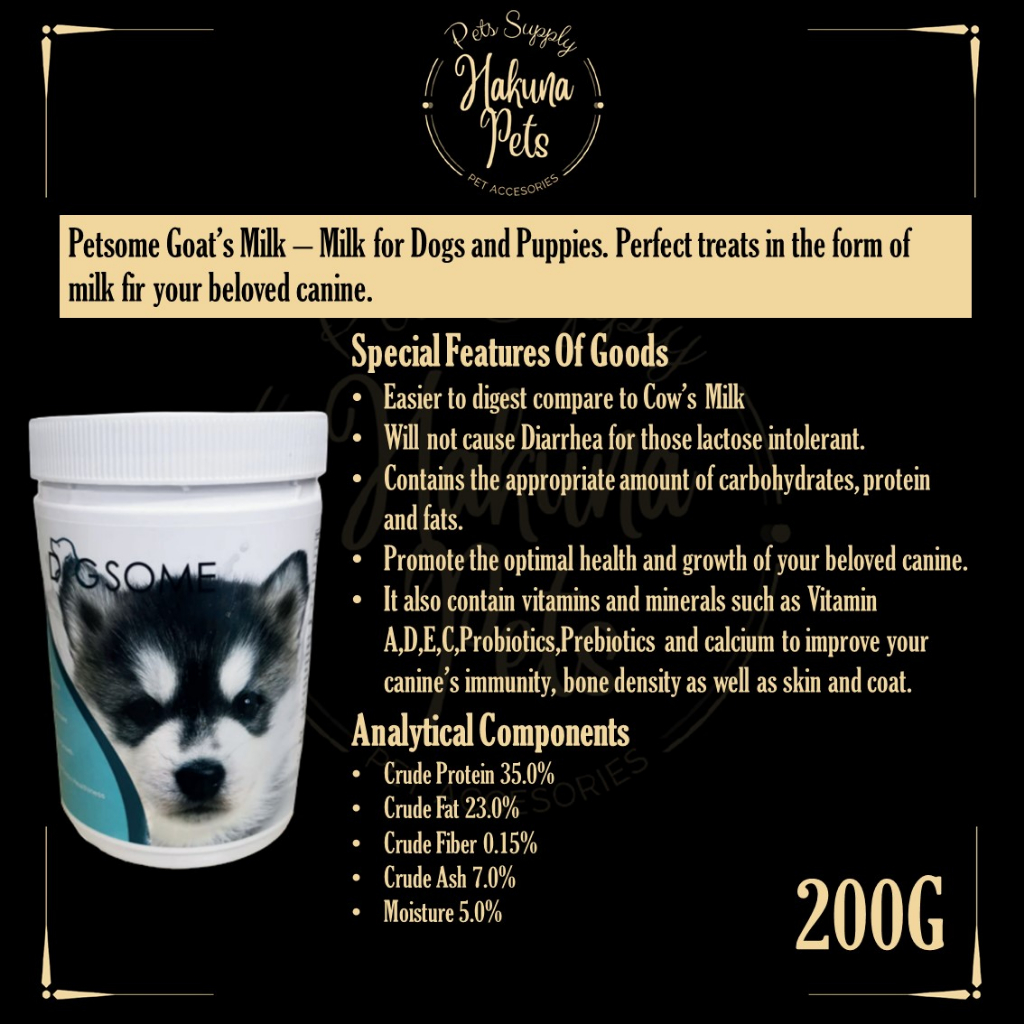 Petsome Pet Goat's Milk 200G - (Dog Goat Milk / Cat Goat Milk / Goat ...