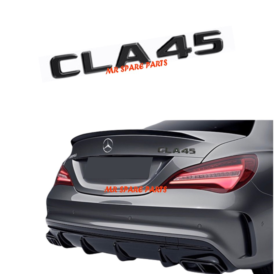 MERCEDES BENZ CLA45 REAR EMBLEM / LOGO / TOP MARK (BRIGHT BLACK ...