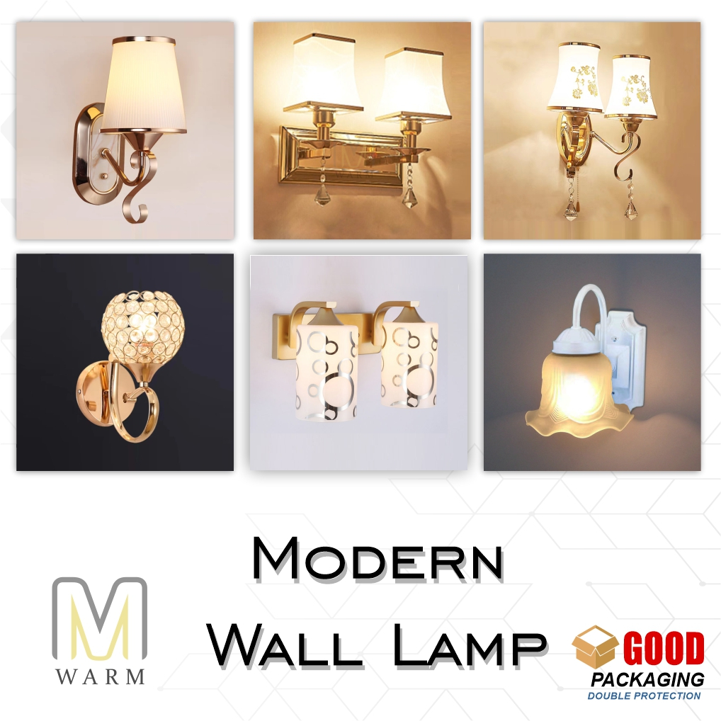 Ready Stock ~ Wall Lamp Glass E27 Lamp shade Bedroom Entrance Aisle ...