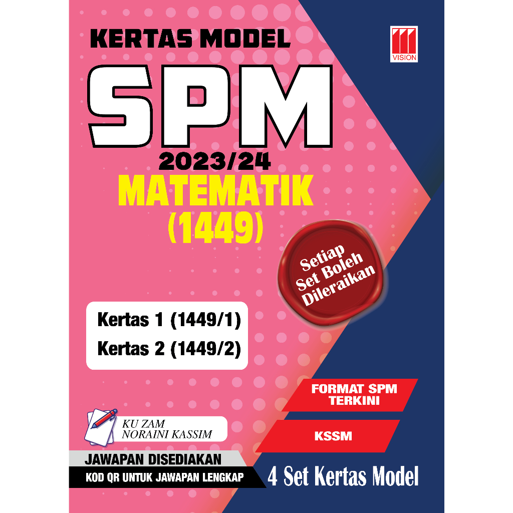 VISION - Koleksi Model SPM Edisi 2023/24 Tingkatan 5 - Set [Kertas Model SPM, Sekolah Menengah ...