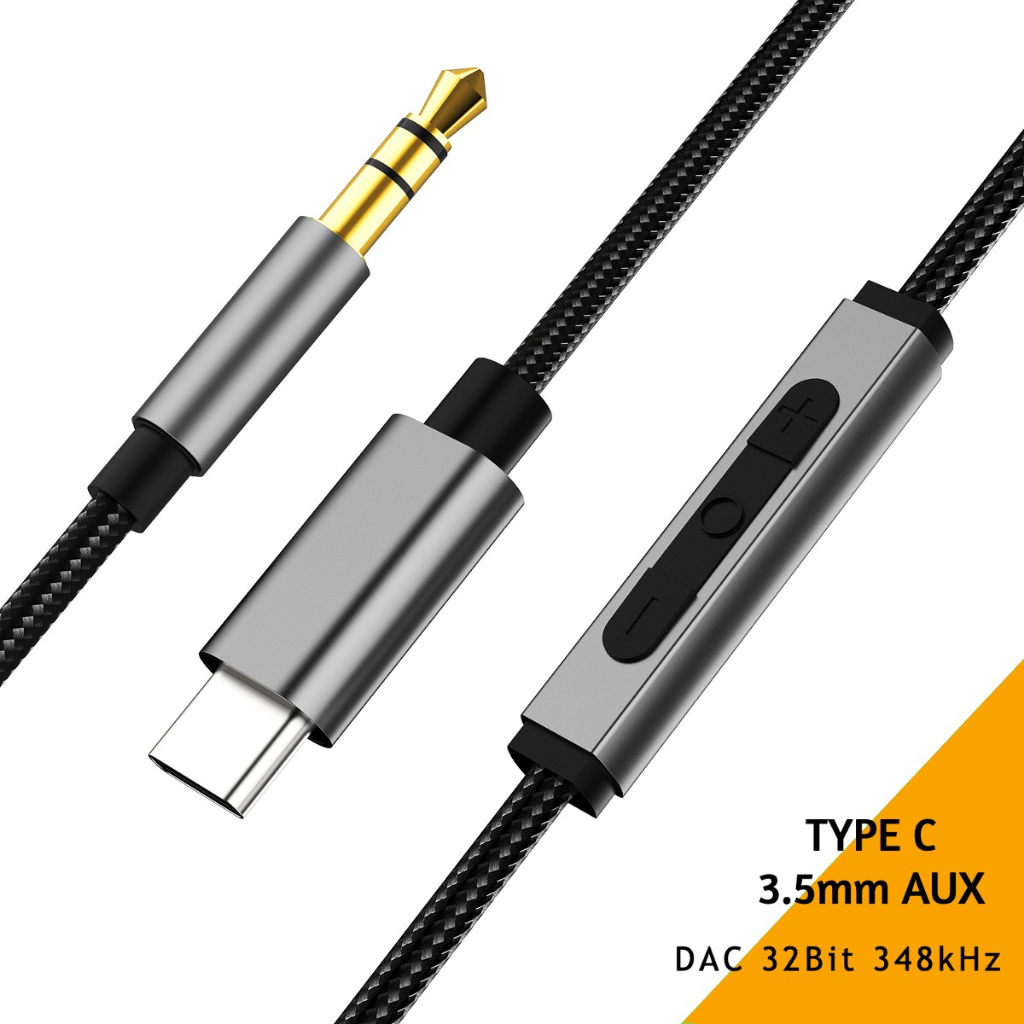 32Bit DAC Audio Cable AUX Type C 3.5mm Adapter 384kHz Sound Jack ...