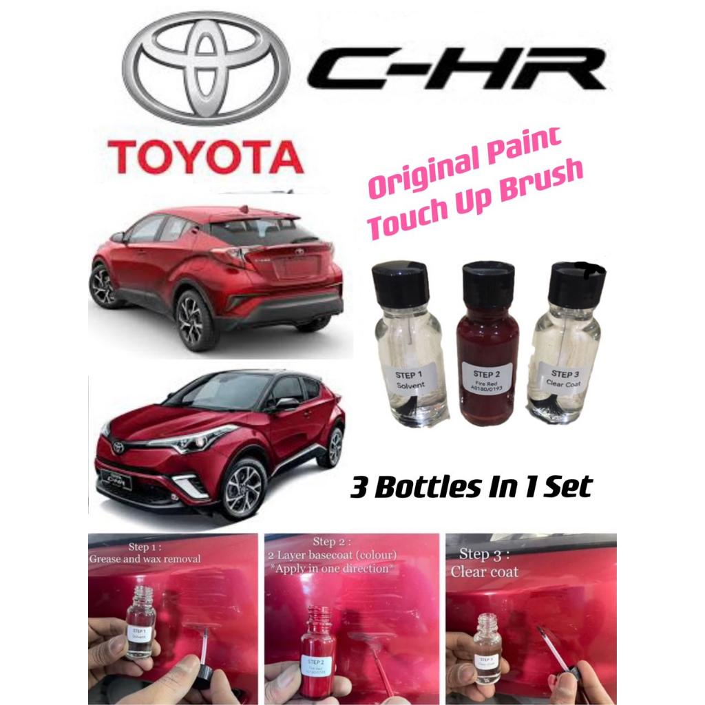 Toyota C-HR/CHR Paint Repair Kit Original Colour Touch Up Paint Combo ...