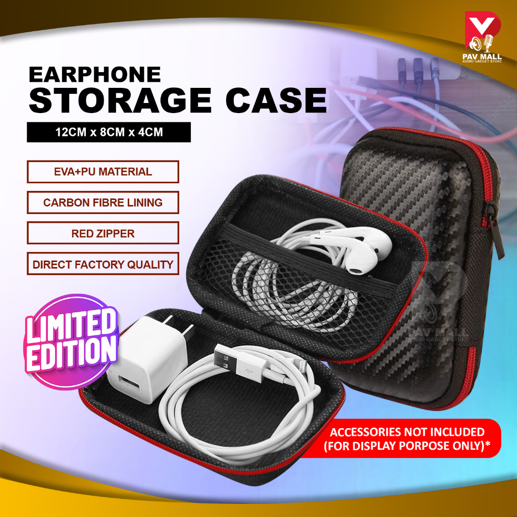 Earphone Case | Earbud Casing Pouch Bag | Travel Organizer Audio Gadget ...