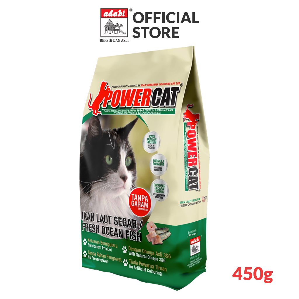Powercat Fresh Ocean Fish 450g | Shopee Malaysia