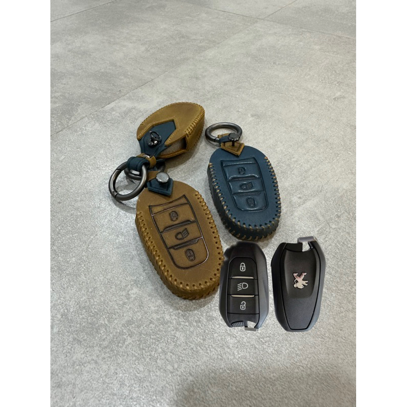 Peugeot 208 308 508 3008 5008 leather remote cover keyless smart key ...