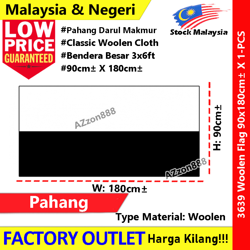 90cm± X 180cm± Malaysia Flag Jalur Gemilang & Negeri Bendera Classic Woolen #3639 #WoolenFlag # ...