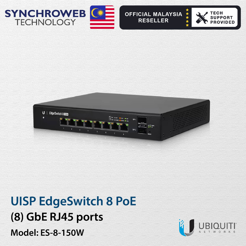Ubiquiti Networks EdgeSwitch 8 PoE (ES-8-150W) | Shopee Malaysia