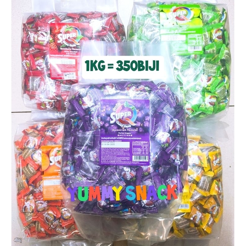 [350biji] Super Chewy Fruit Candy Gula Gula Super Chewy Perisa Buah ...