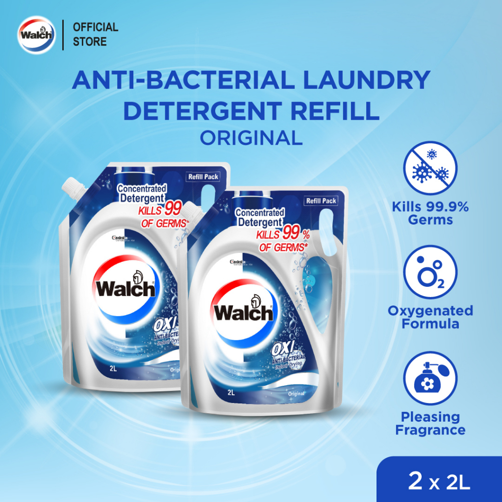 [TWIN PACK] Walch Antibacterial Laundry Detergent Refill (2000ml ...