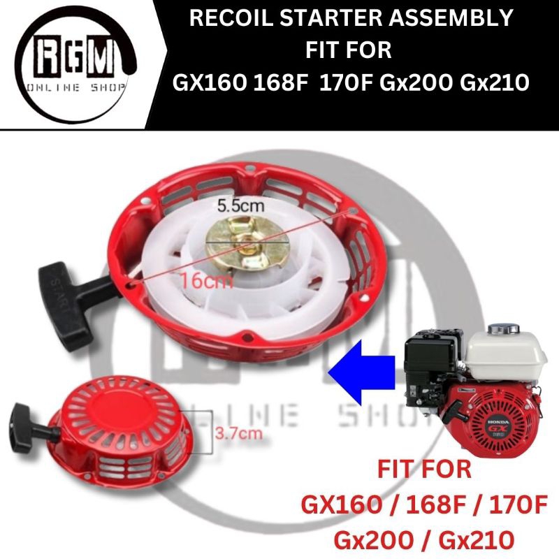 RECOIL STARTER ASSEMBLY FOR ENGINE HONDA OGAWA GX160 168F 170F GX200 ...