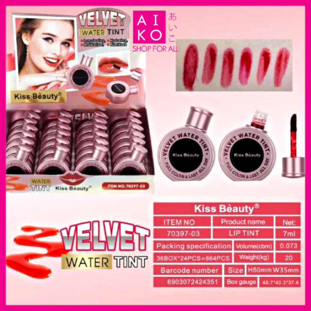 (AIKO) KISS BEAUTY FULL COLOR & LAST ALL DAY VELVET WATER TINT (70397 ...