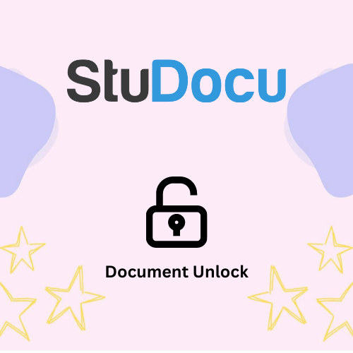 StuDocu Unlock Document StuDocu Unlock Answer Document (1 Unlock ...