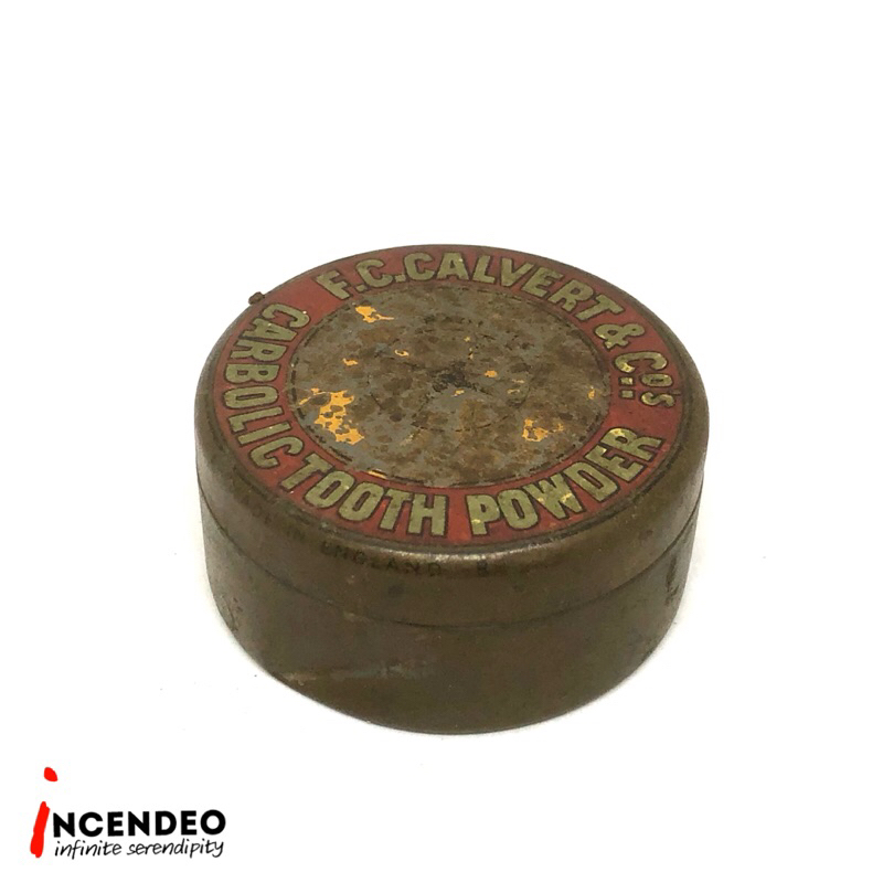 Vintage Rare 1940s F.C. Calvert Carbolic Tooth Powder Tin Container ...