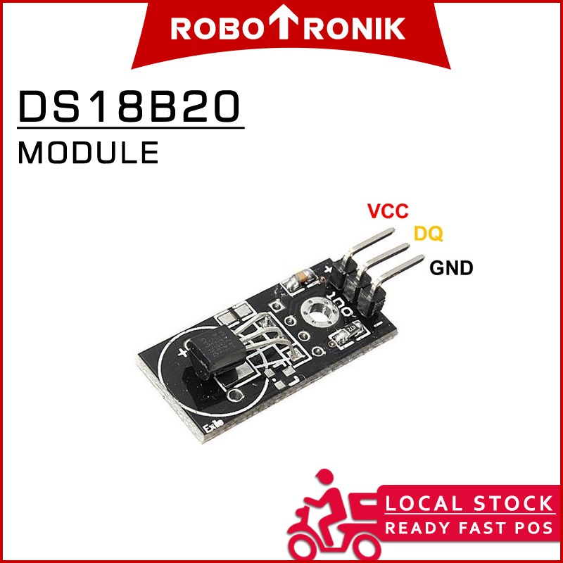 Temperature Sensor DS18B20 IC, Module, Waterproof Probe - 18B20 ...