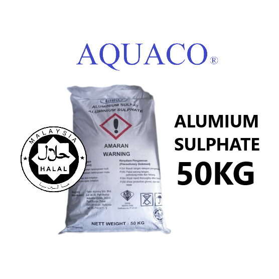 AQUACO Aluminium Sulphate / Alum ( 50 KG / per Bag) for swimming pool ...