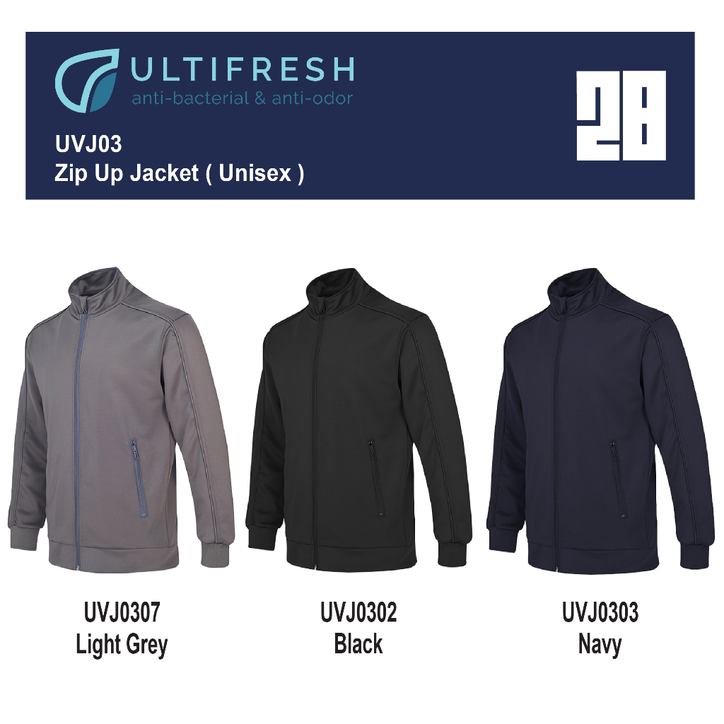UVJ03 | CLUB 28 Heavy Polyester Zip Up Jacket | Big Size | Shopee Malaysia