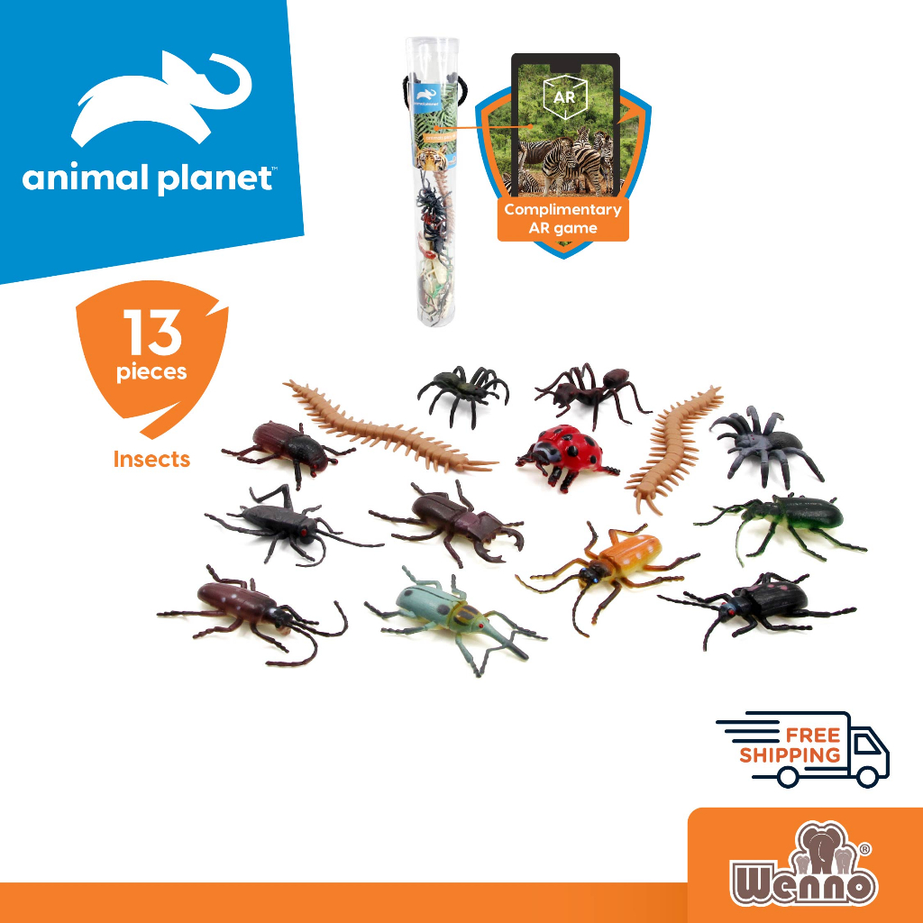 Wenno x Animal Planet 14pcs Insects in tube Educational Realistic ...
