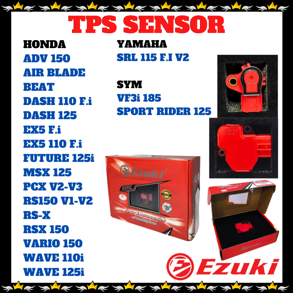 EZUKI TPS Sensor EX5 F.i RS150 V1-V2 RSX VF3i 185 Vario 150 Wave 110i ...