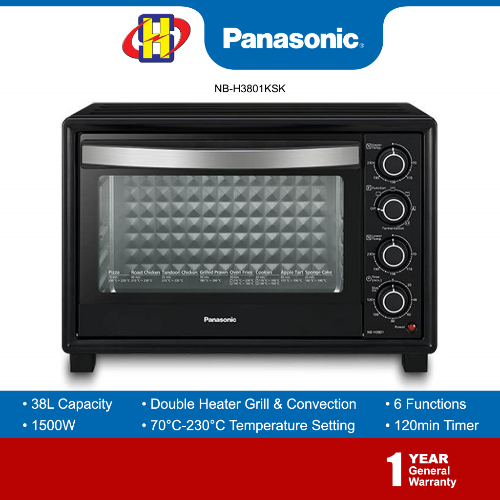 Panasonic Electric Oven (38L) Double Heater Grill / Convection Rotary ...