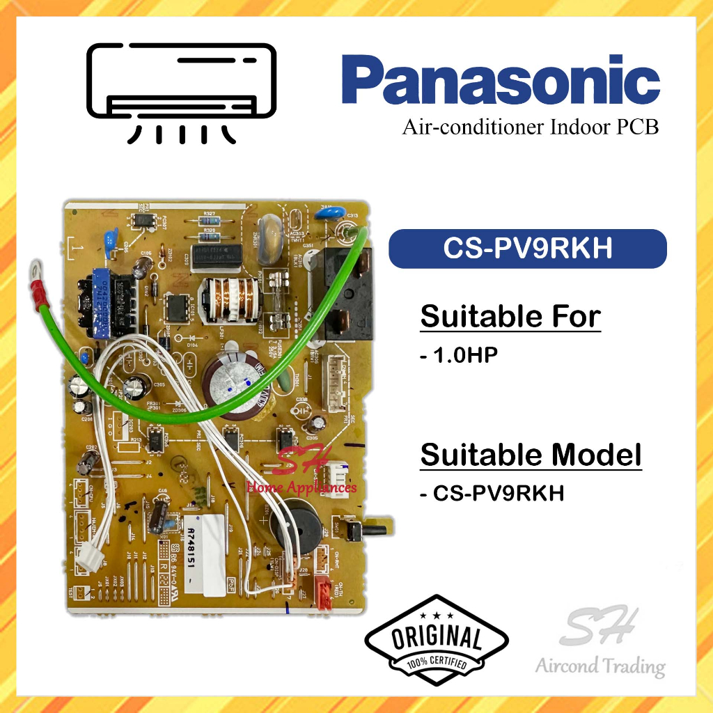 [ORIGINAL] PANASONIC AIRCOND PCB 1.0hp 1.5hp PC BOARD CS-PC9/12QKH CS ...