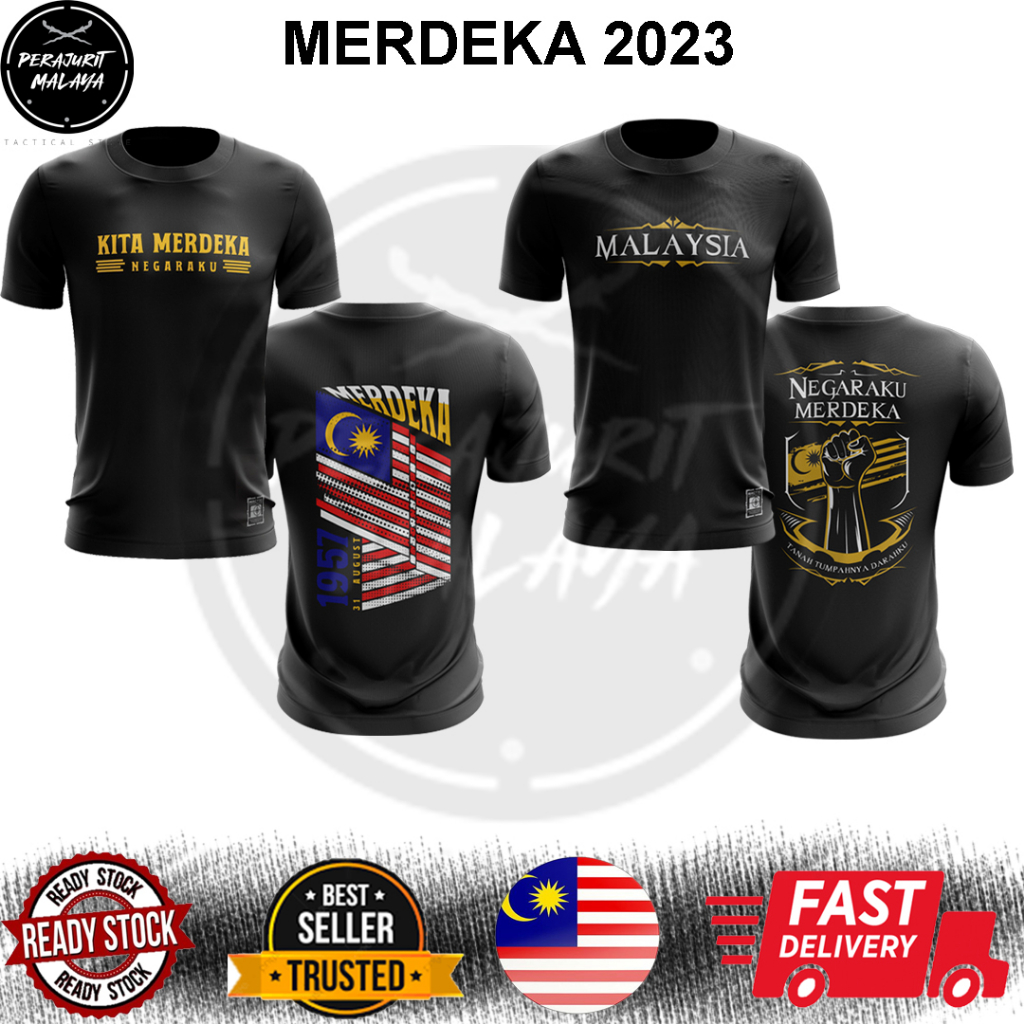 Perajurit Malaya Microfiber Silkscreen Printed T-Shirt Merdeka 2023 ...