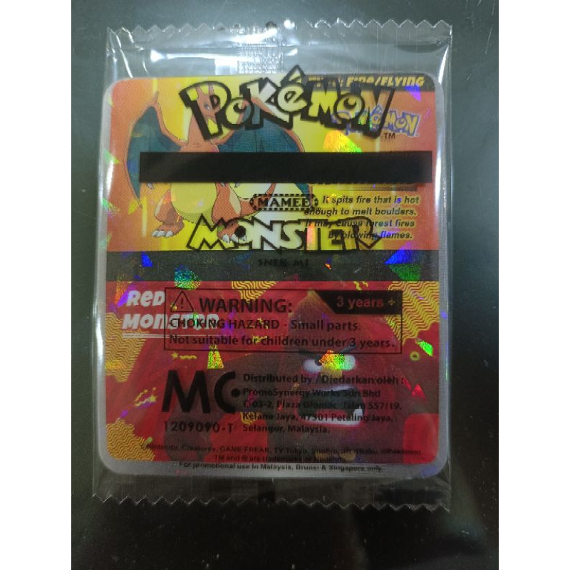 Mamee Monster Pokemon Sticker Card - Charizard | Shopee Malaysia
