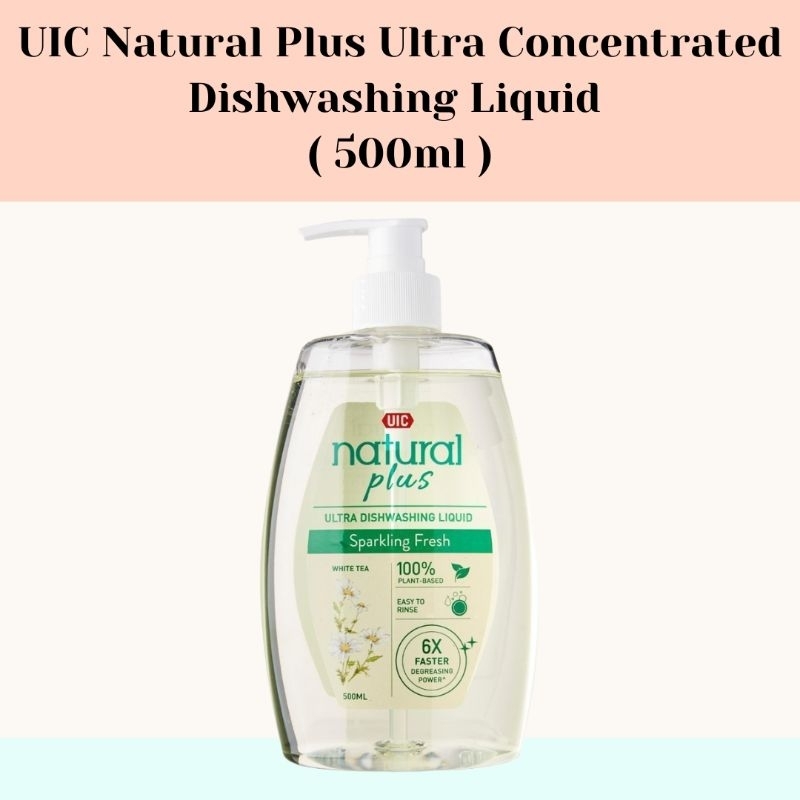 UIC Natural Plus Ultra Concentrated Dishwashing Liquid 500ml | Shopee ...