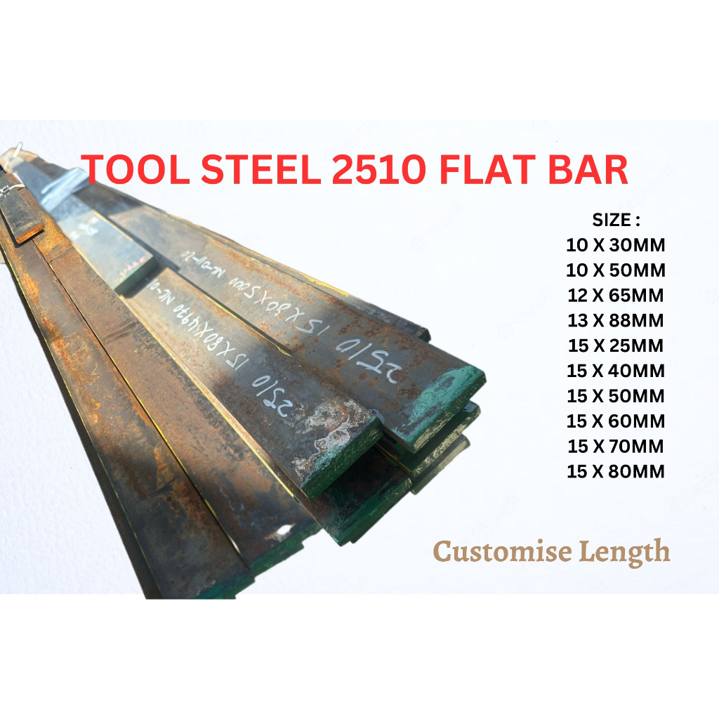 FLAT BAR PLATE BESI 2510 TOOL STEEL FLAT BAR THICKNESS 20 - 30MM , 1 ...