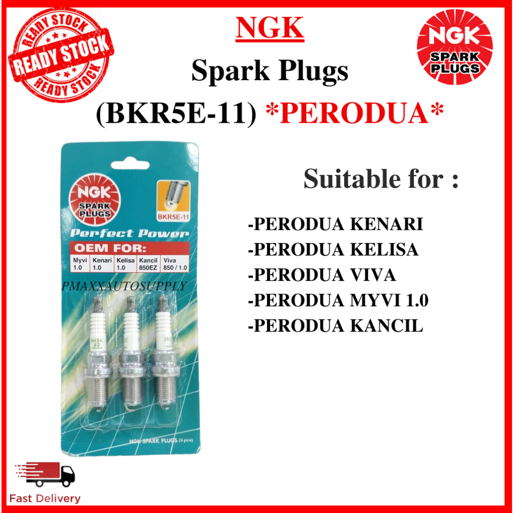 Perodua Myvi 1.0CC Kenari Kelisa Viva Spark Plug BKR5E-11 NGK Genuine ...