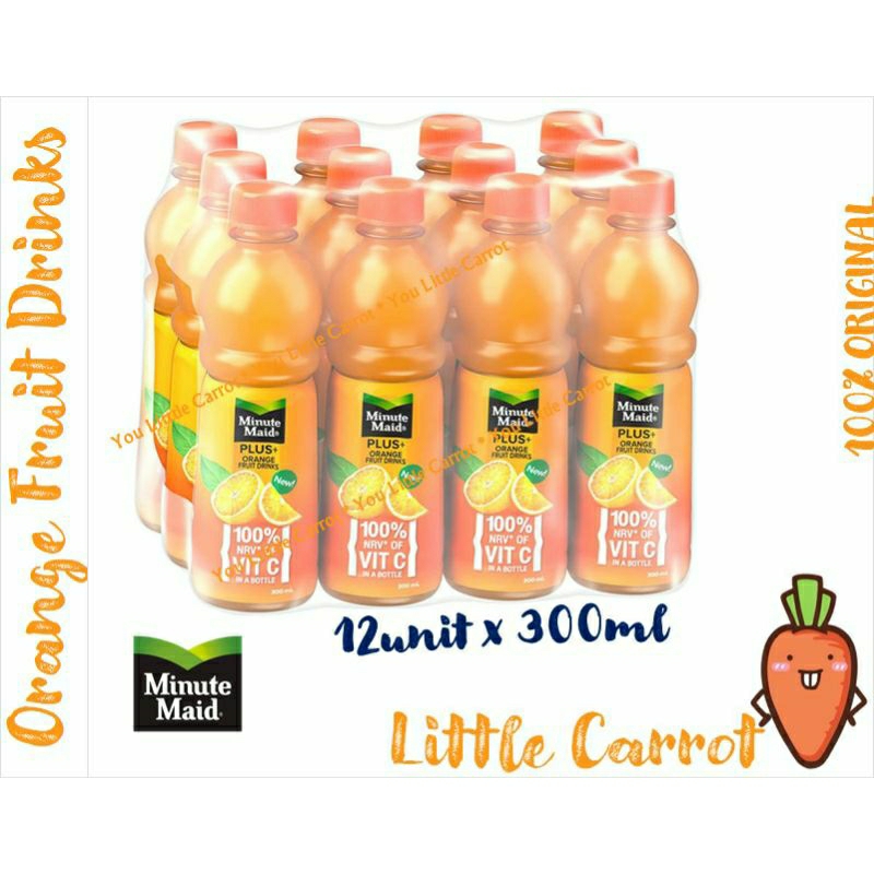 Minute Maid Plus Orange Fruit Drinks 300ml X 12units Shopee Malaysia
