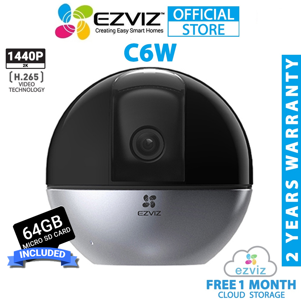 EZVIZ C6W 2K (4MP)1440P H6 3K (5MP) 1620P Two Way Talk Pan and Tilt Wireless Indoor Security ...