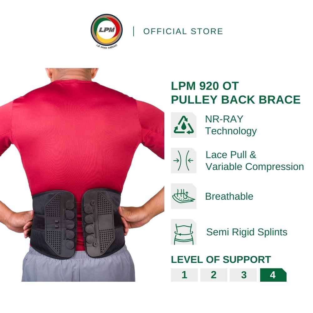 LPM Pulley Back Brace 920OT Medical Approved Lumbar Back Support Belt ...