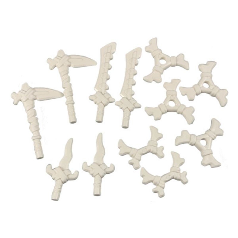 Lego Ninjago Parts Minifigure, Weapon Pack Bone Sickles, Swords, Hooks ...