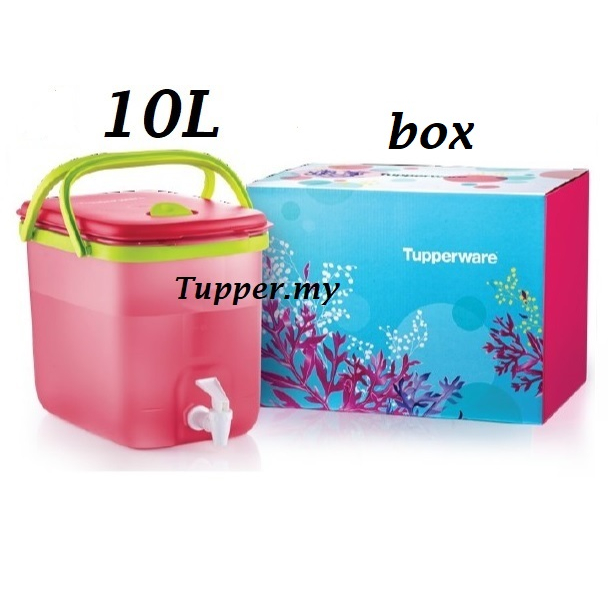*Red*Tupperware Water Wonder dispenser All 10L 10.0L With Box | Shopee ...