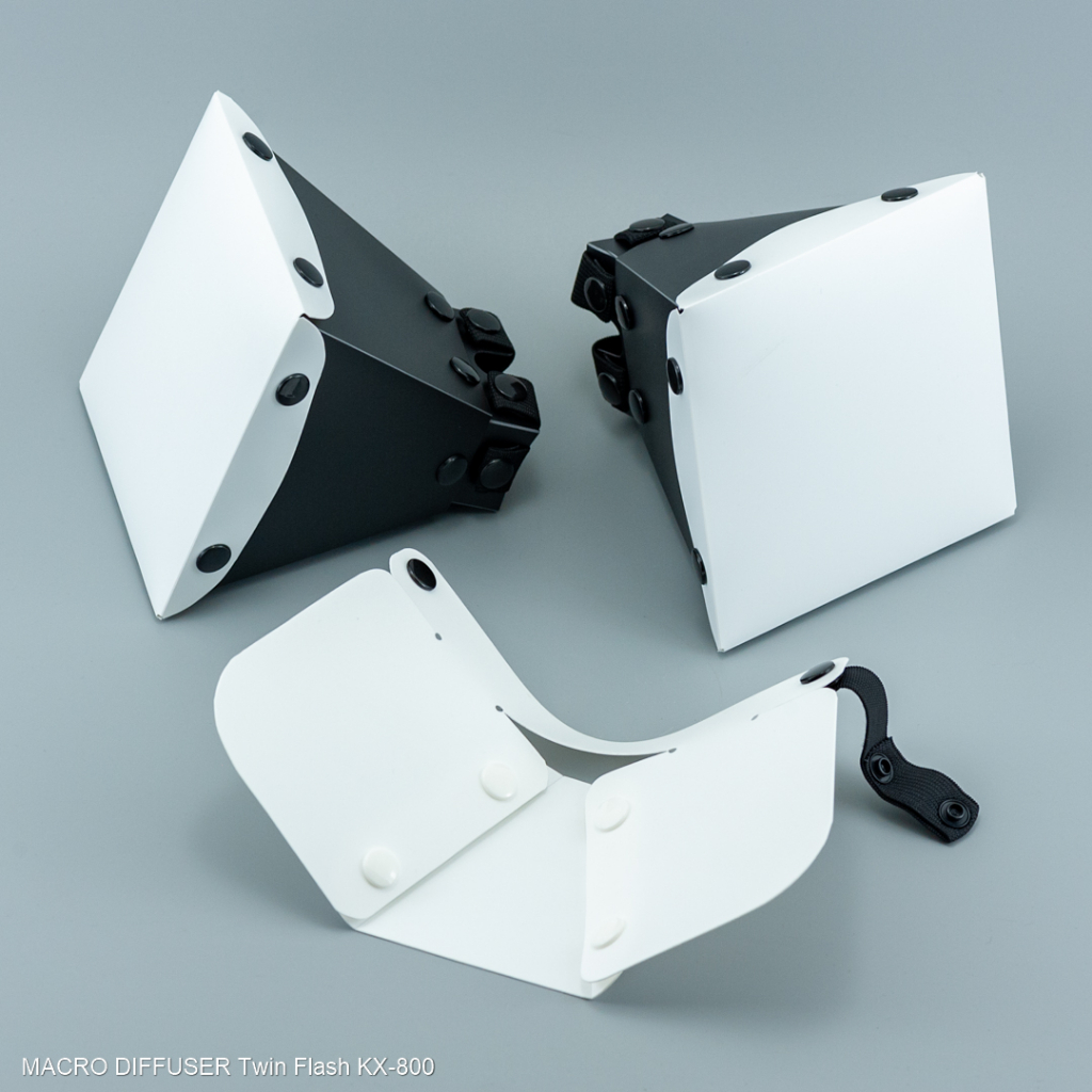 Macro Diffuser with Reflector For KUANGREN Twin Flash KX-800 微距摄影柔光罩 ...
