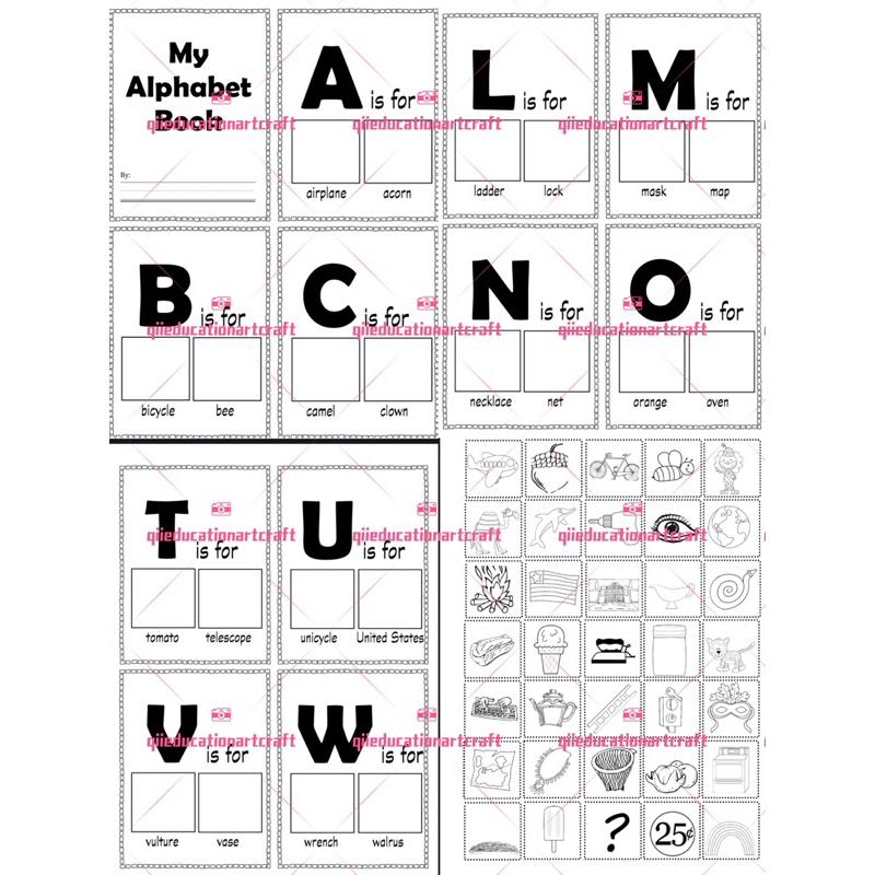 Alphabet Cut and Paste Book worksheet PDF soft copy | Shopee Malaysia
