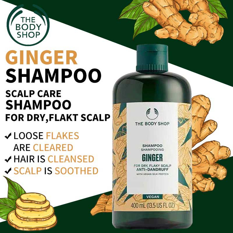 The Body Shop Ginger Anti-dandruff Shampoo Hair Grower Shampoo Man / Woman Anti Hair Loss Scalp ...