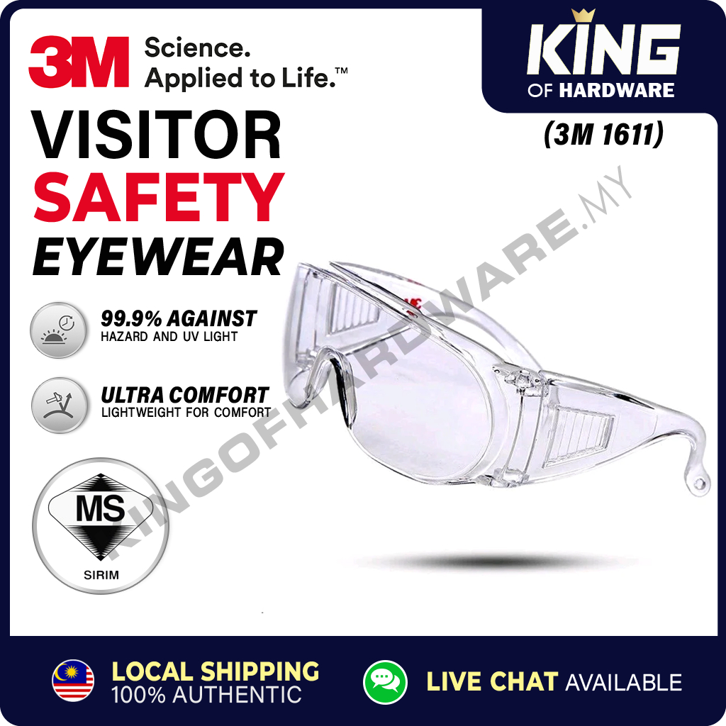 ( DOSH SIRIM ) 3M Safety Goggles | 1611 & 10434 | Anti-Fog Spectacle ...