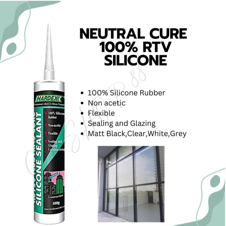 READY STOCK 100% FRESH NEUTRAL CURE 100% RTV SILICONE SEALANT CLEAR ...