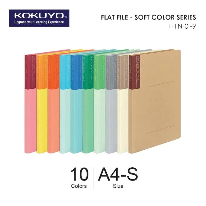 KOKUYO F-1N-0~9 Soft Colour Series Flat File A4 (150 Sheets) | Shopee Malaysia