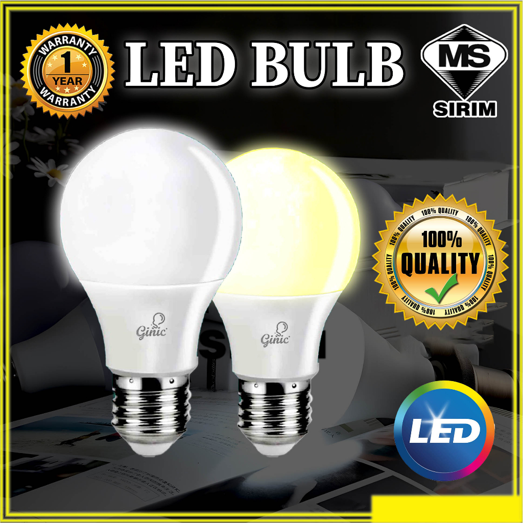 [SIRIM] Ginic® Energy Saving LED Bulb | 3W - 20W | Daylight 6500K ...