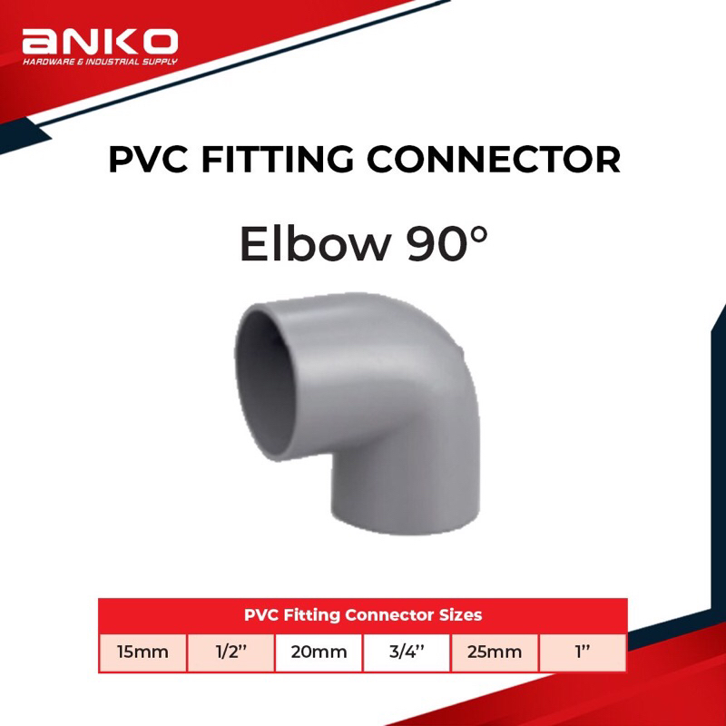 PVC 90° Elbow Fitting Penyambung Paip Connector 15mm 20mm 25mm | Shopee Malaysia