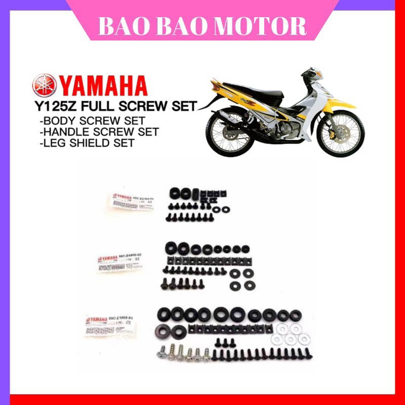 YAMAHA Y125Z 125Z Y125ZR 125ZR BODY COVER SET SCREW SKRU FULL ORI ORIGINAL HONG LEONG | Shopee ...