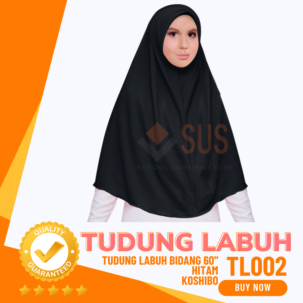 TUDUNG LABUH SEKOLAH HITAM - TL002 | Shopee Malaysia