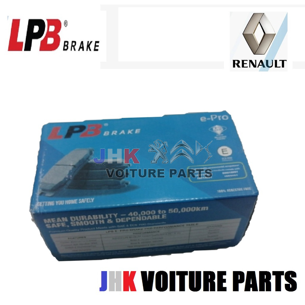 LPB e-PRO SEMI METALLIC FRONT BRAKE PAD RENAULT KANGOO 1.4 Peugeot 206 ...