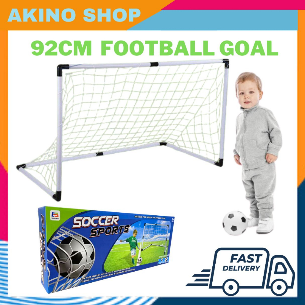 92cm Kids Mini Football Soccer Goal Post Net Set Kids Indoor Outdoor ...