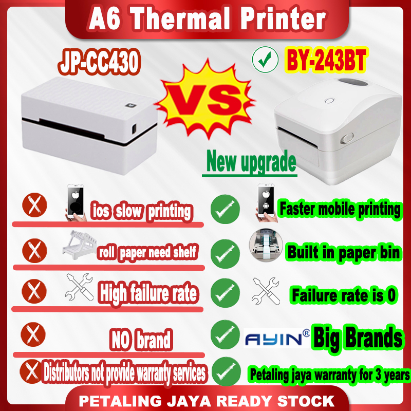 Thermal Printer A6 Bluetooth IOS andriod shipping label AWB printer Air ...